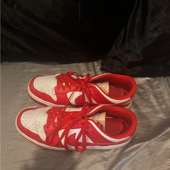 Nike | Shoes | Nike Red And White Dunks | Poshmark